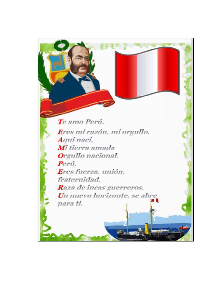 Acróstico Por Fiestas Patrias | PDF
