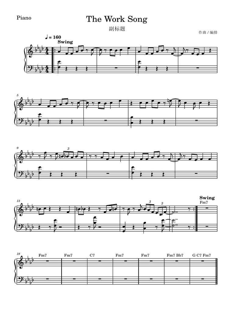 The Work Song-Parts | PDF