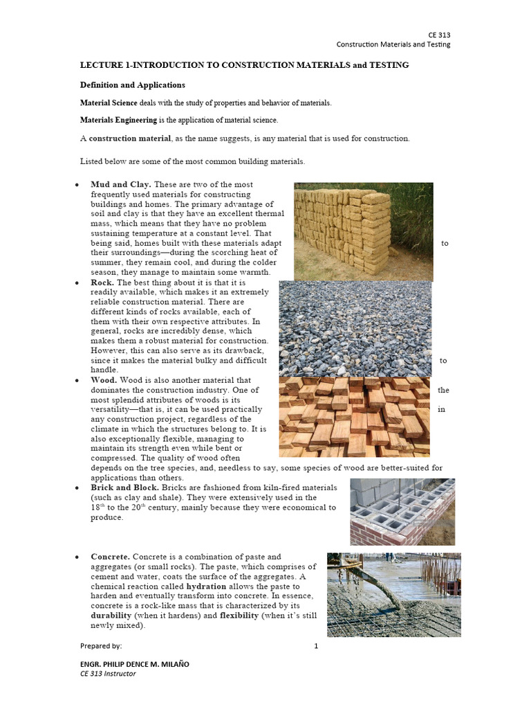 Introduction to Construction Materials | PDF