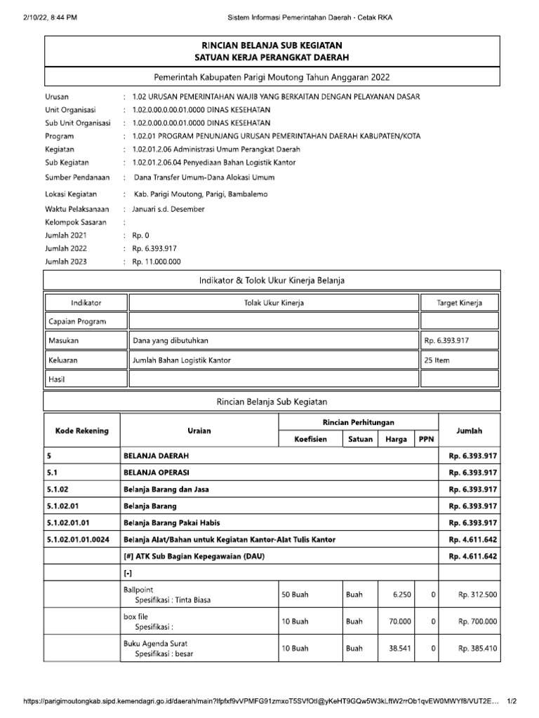 1.02.01.2.06.04 Penyediaan Bahan Logistik Kantor | PDF 1.02.01.2.06.04 Penyediaan Bahan Logistik Kantor | PDF