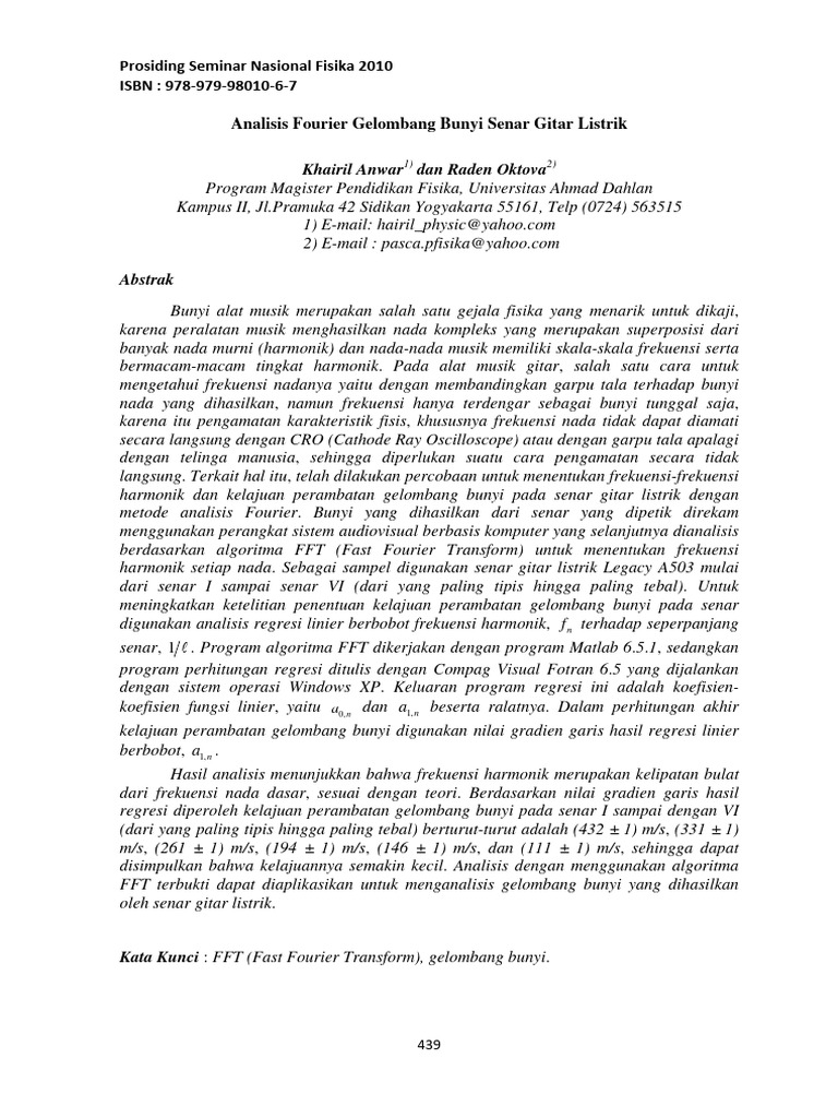 Analisi Gelombang Bunyi | PDF | Metode & Bahan Ajar | Seni