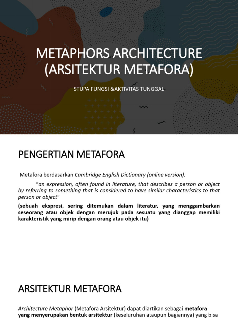 Arsitektur Metafora: Jenis & Contoh | PDF | Seni | Klasik