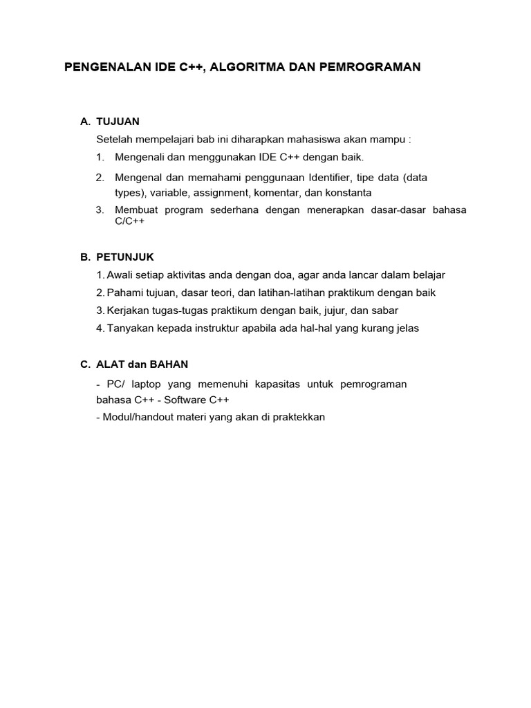 1 Dasar Pemrograman 1 | PDF