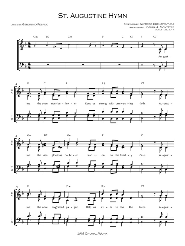 St. Augustine Hymn | PDF