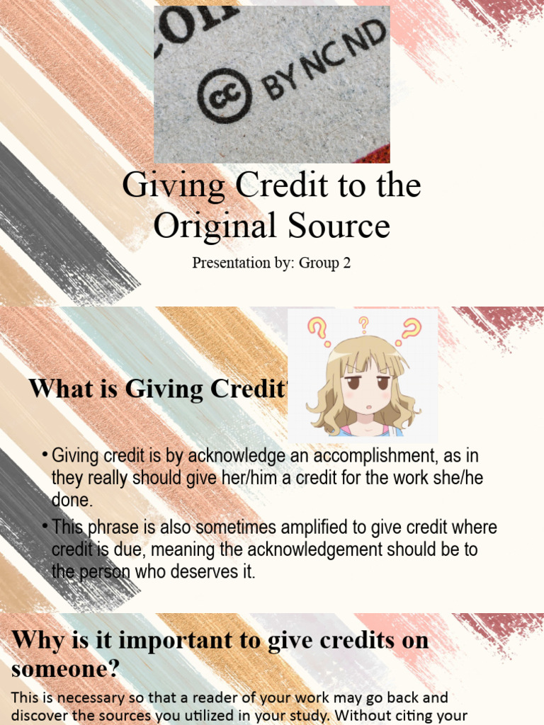 Giving Credit To The Original Source - Group2 | PDF