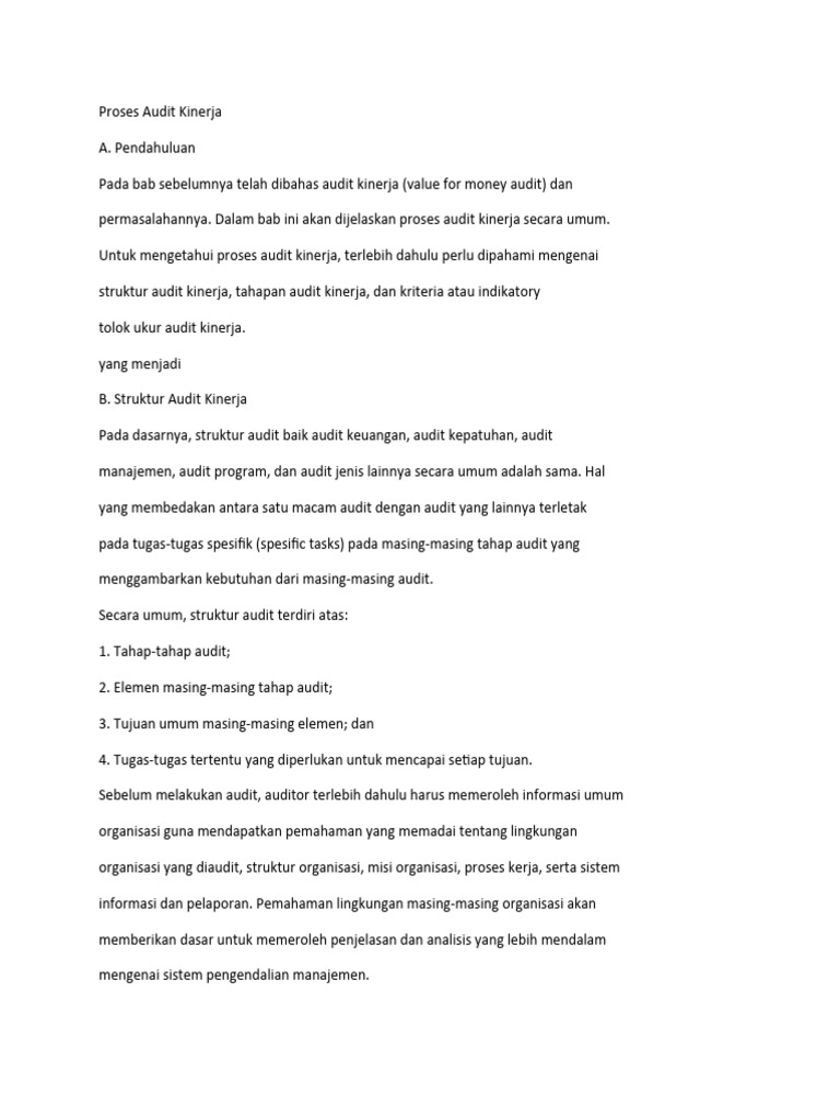 Proses Audit Kinerja-WPS Office | PDF