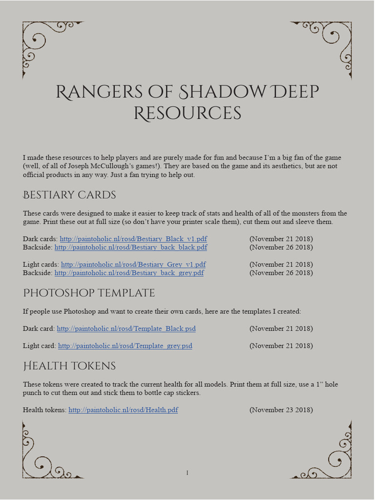 RoSD Resources | PDF