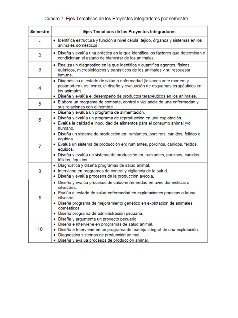 Ejes Tematicos Proyectos Integradores | PDF