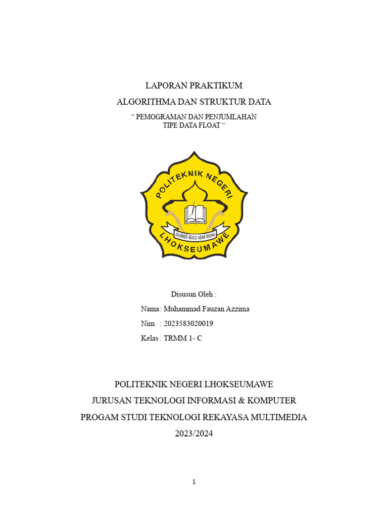 Pemrograman Tipe Data Float dalam C++ | PDF
