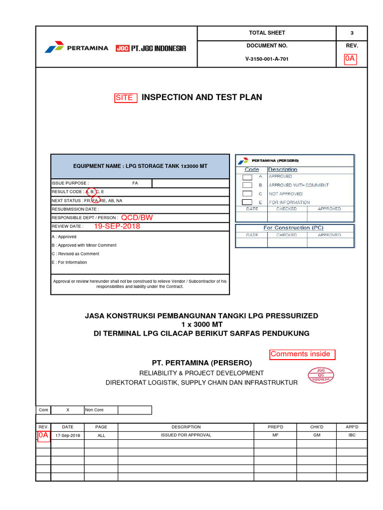 V-3150-001-A-701 - 1A - 0010.ITP Spherical Tank Site | PDF
