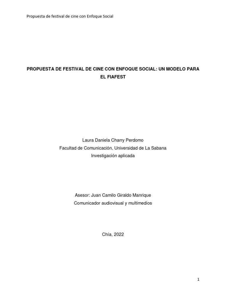 Proyecto de Grado - Laura Daniela Charry Perdomo | PDF