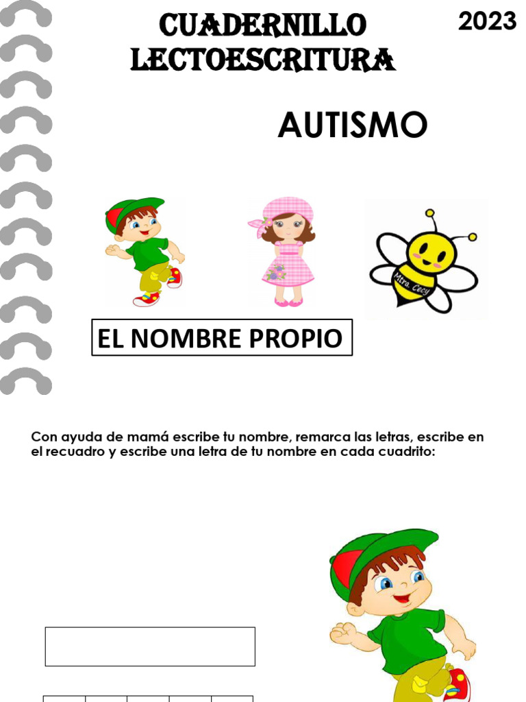 Cuadernillo Lectoescritura Autismo Usaer | PDF | Artes del Lenguaje y ...