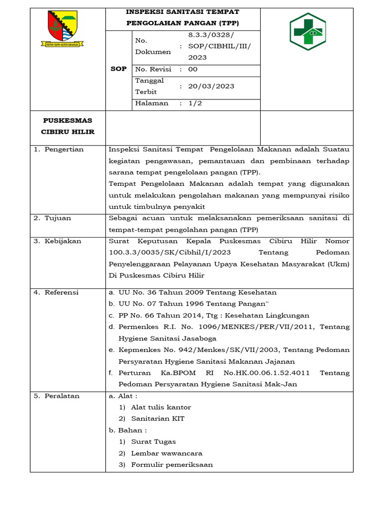 Sop Is TPP | PDF | Pengembangan Diri | Kesehatan Holistik