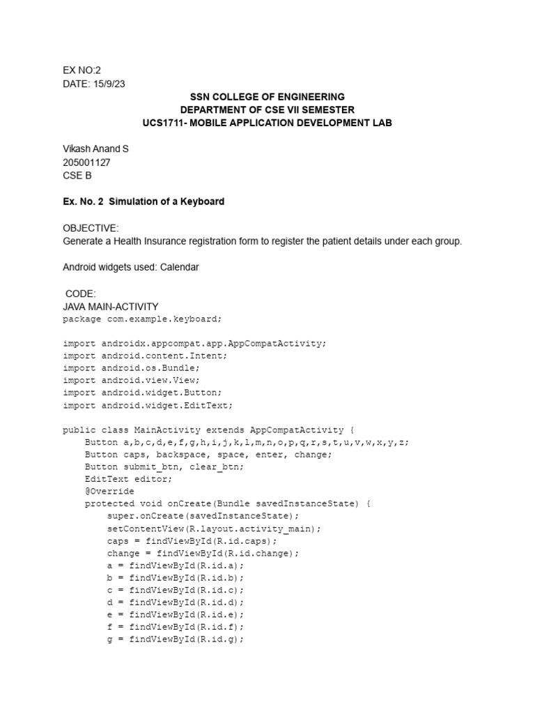 Mobile App Lab Ex2 | PDF