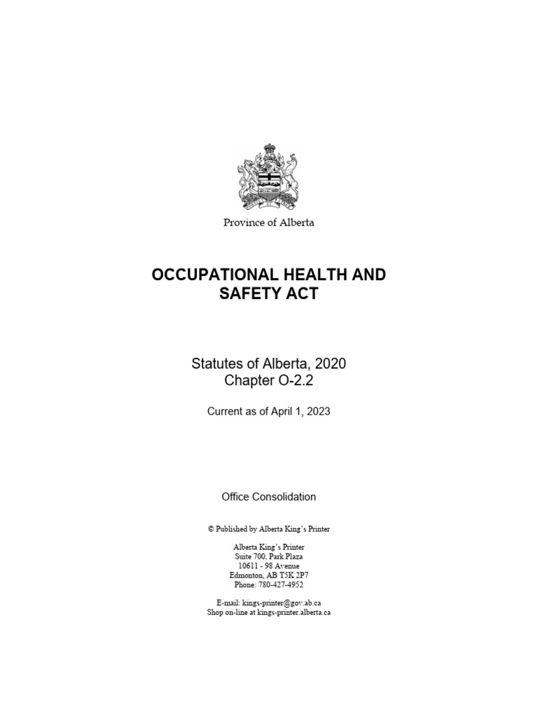 OHS Act | PDF