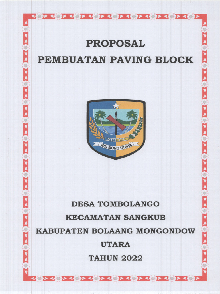 Proposal Paving Block Tombolango | PDF