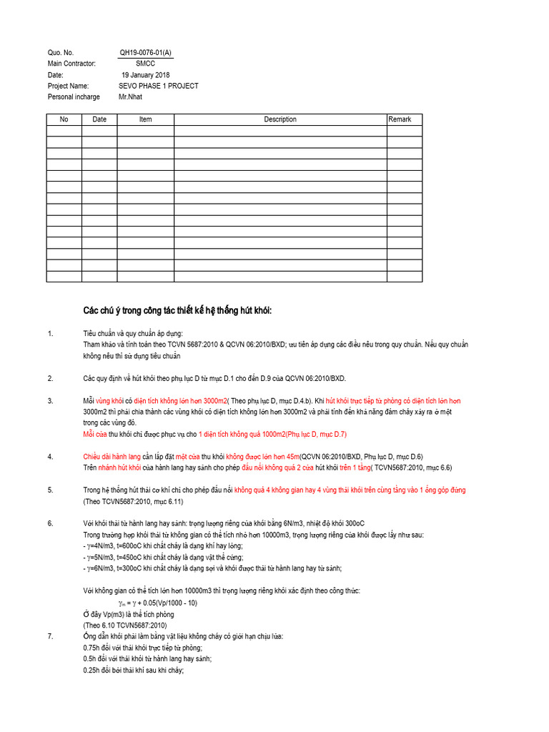 03. Smoke Exhaust Calculation | PDF