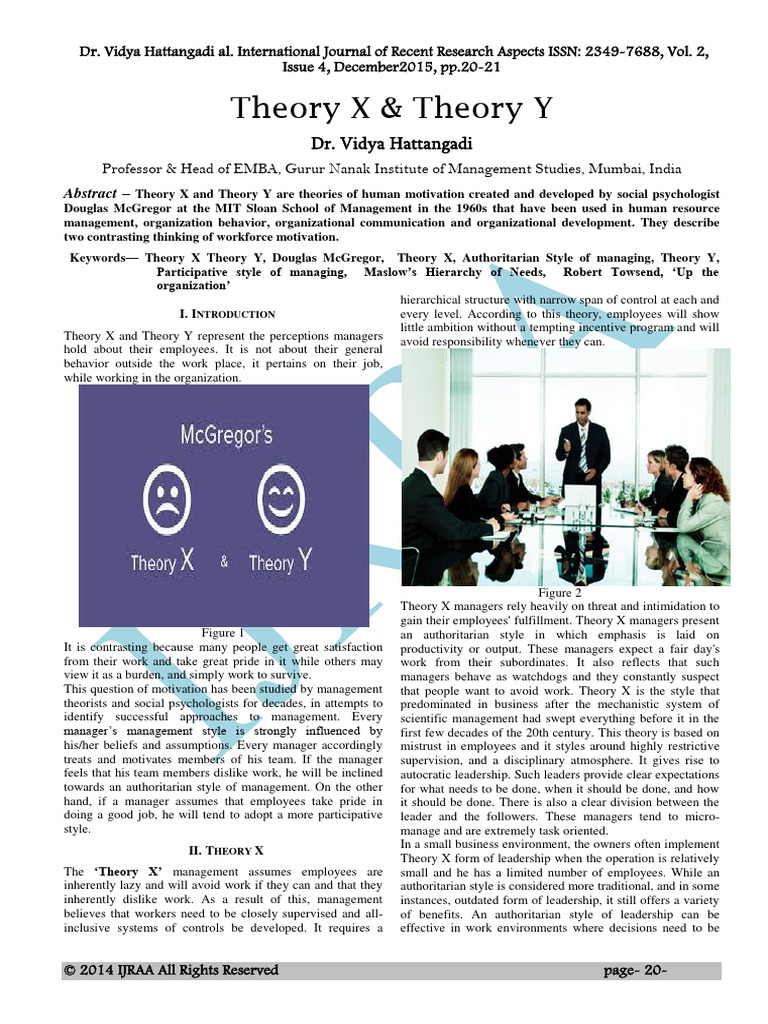 Theory X AND Y | PDF
