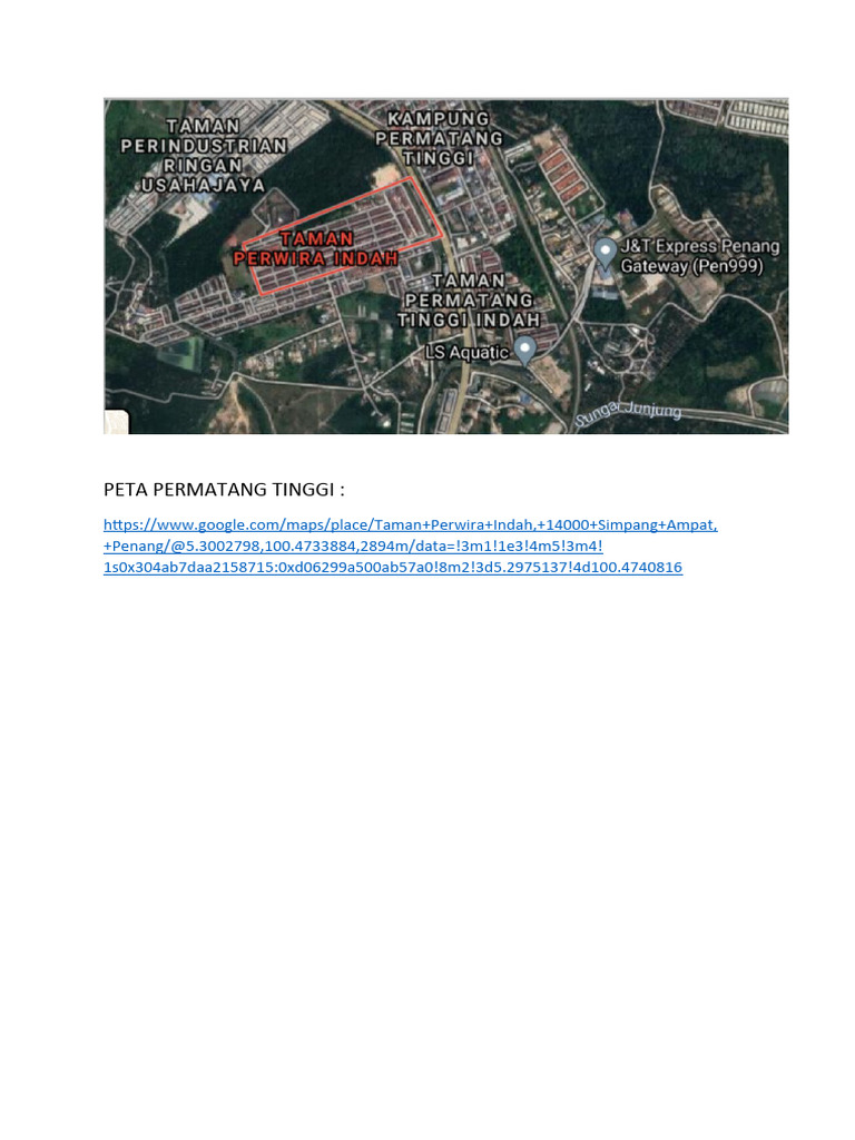 Peta Permatang Tinggi | PDF