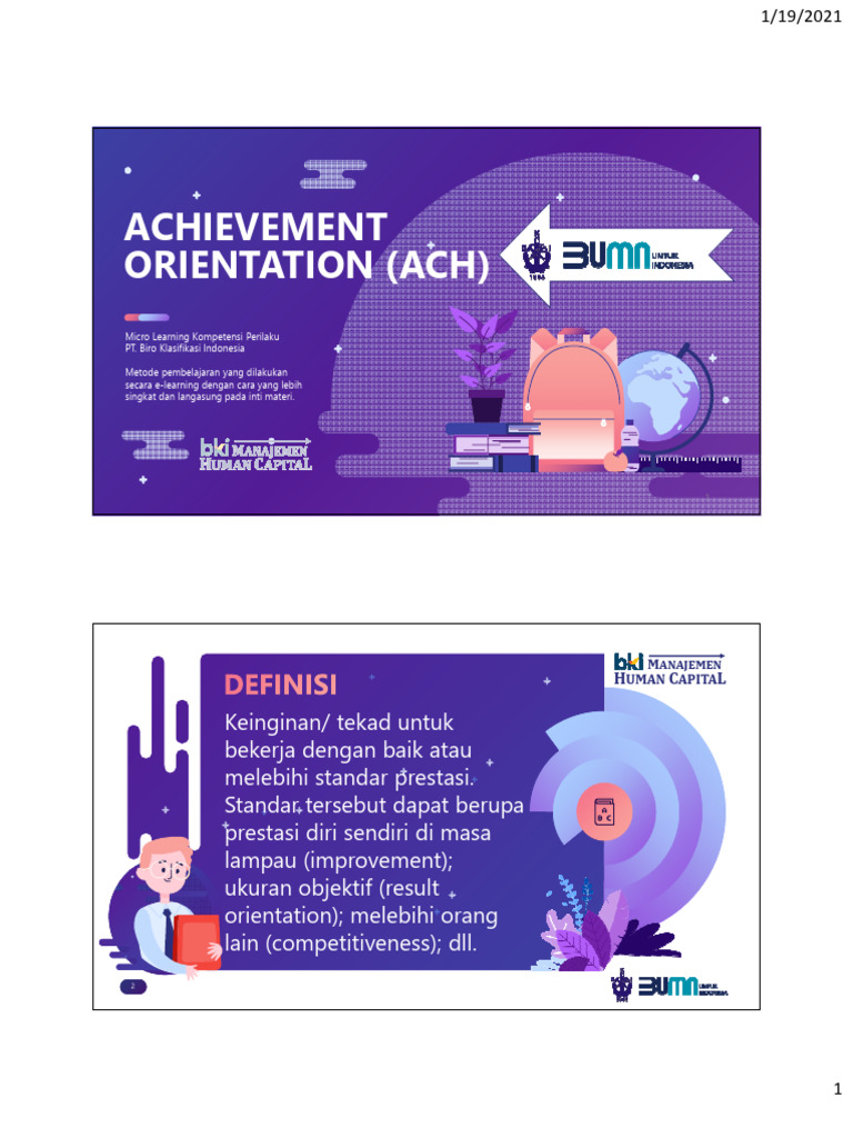 Microsoft PowerPoint - 3. ACHIEVEMENT ORIENTATION (ACH) | PDF