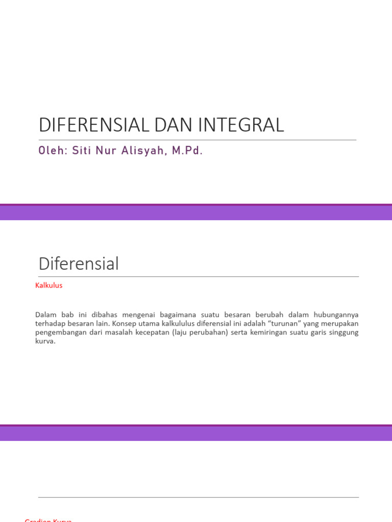 p4 Diferensial Dan Integral | PDF | Seni & Disiplin Bahasa | Metode ...