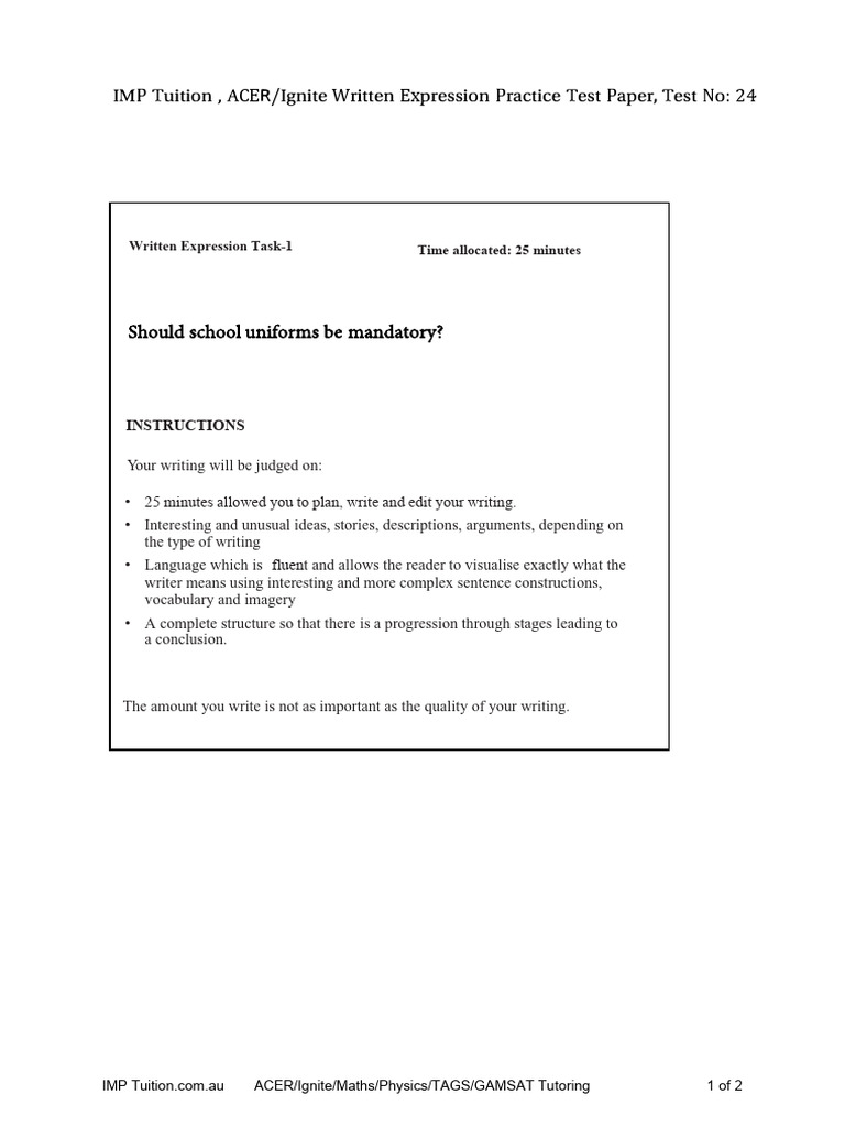 Student Writing Practice Guide | PDF