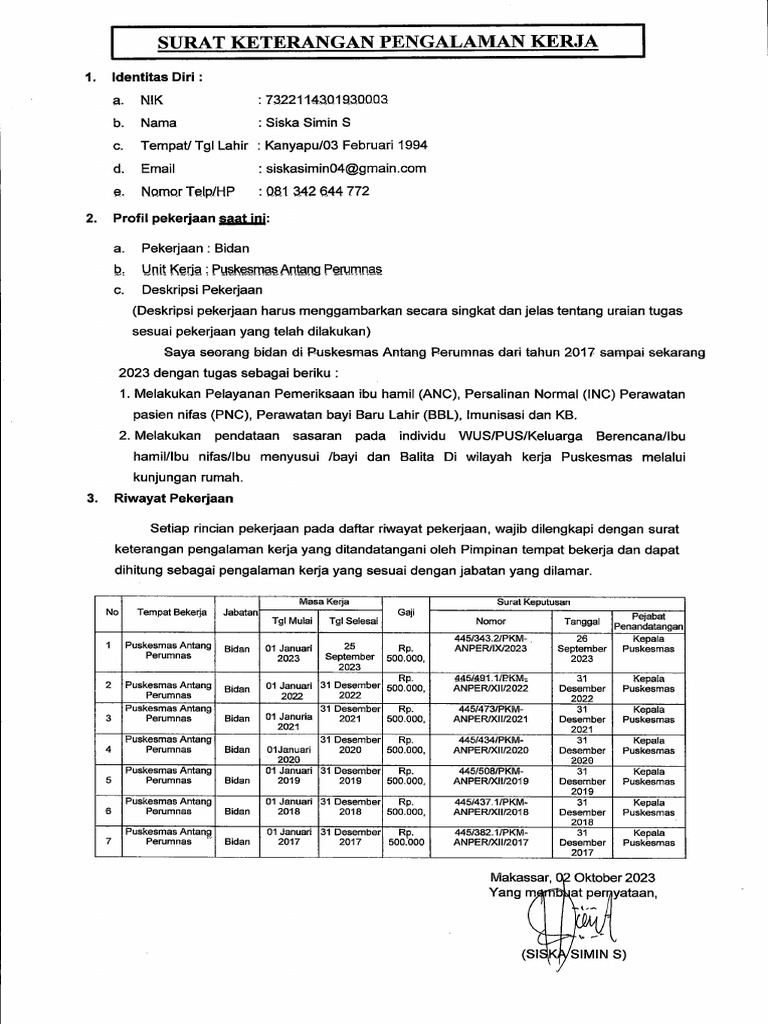 Identitas Siska | PDF