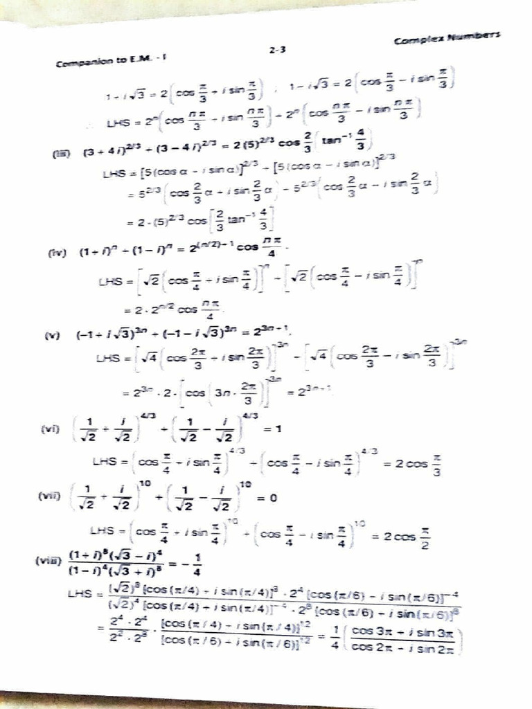 Complex Numbers-1 S | PDF