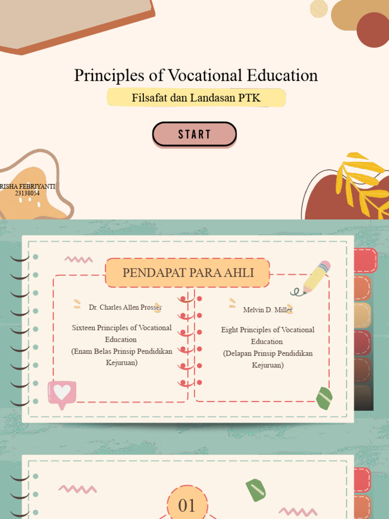 Eight Principles of Vocational Education | PDF