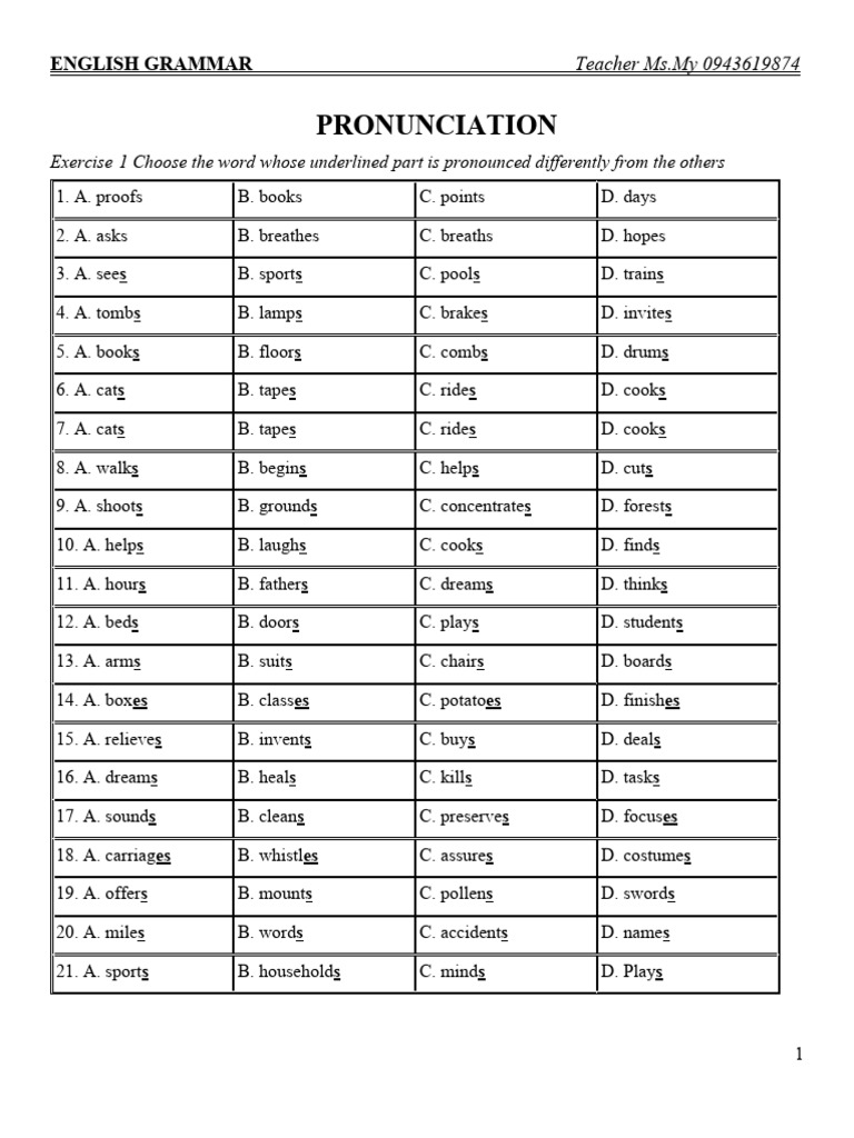 PHONICS S_ES_ED | PDF