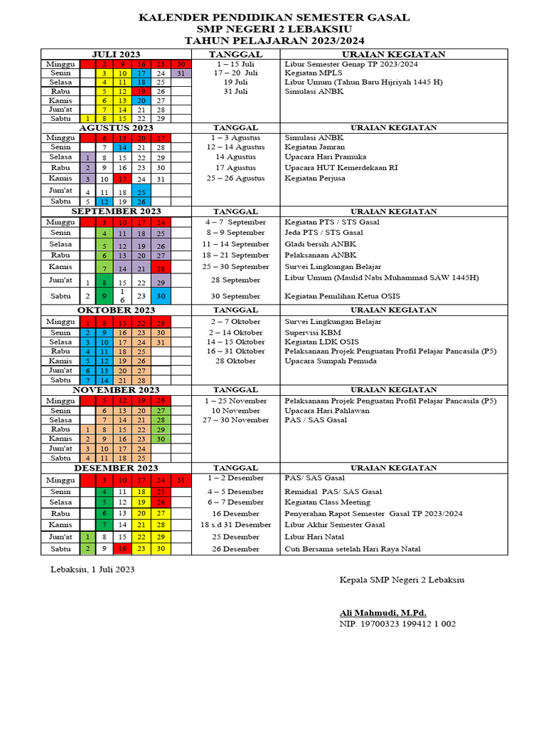 1 Kaldik Gasal 23-24 | PDF