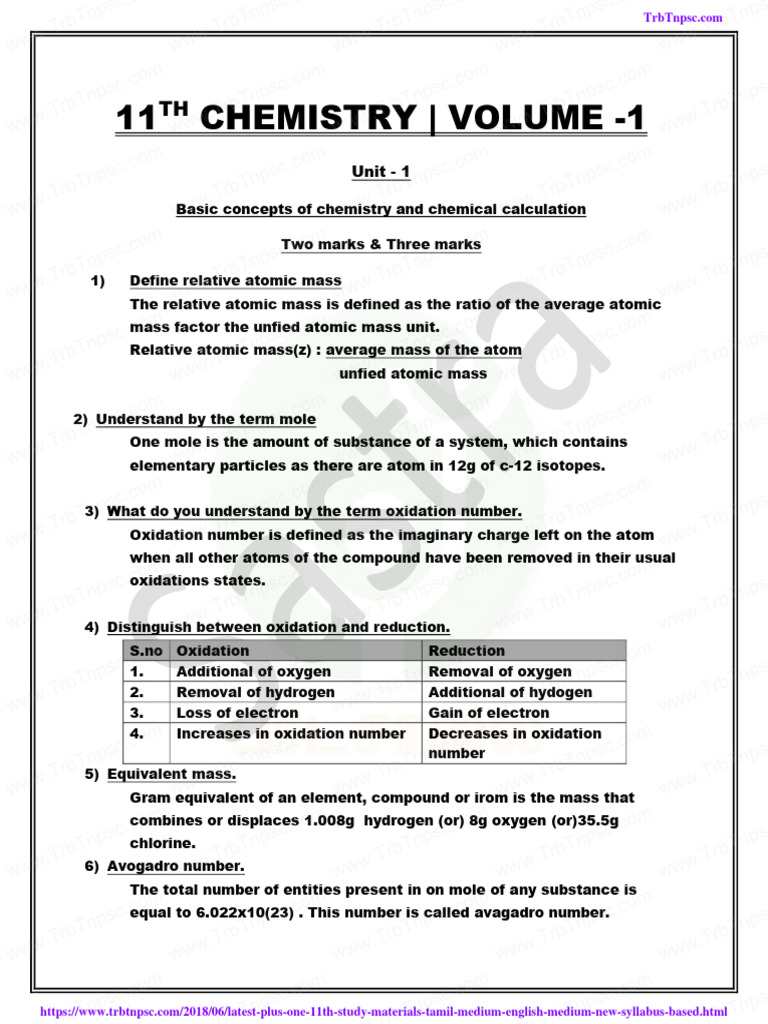 11th-chemistry-vol1-study-material-english-medium | PDF