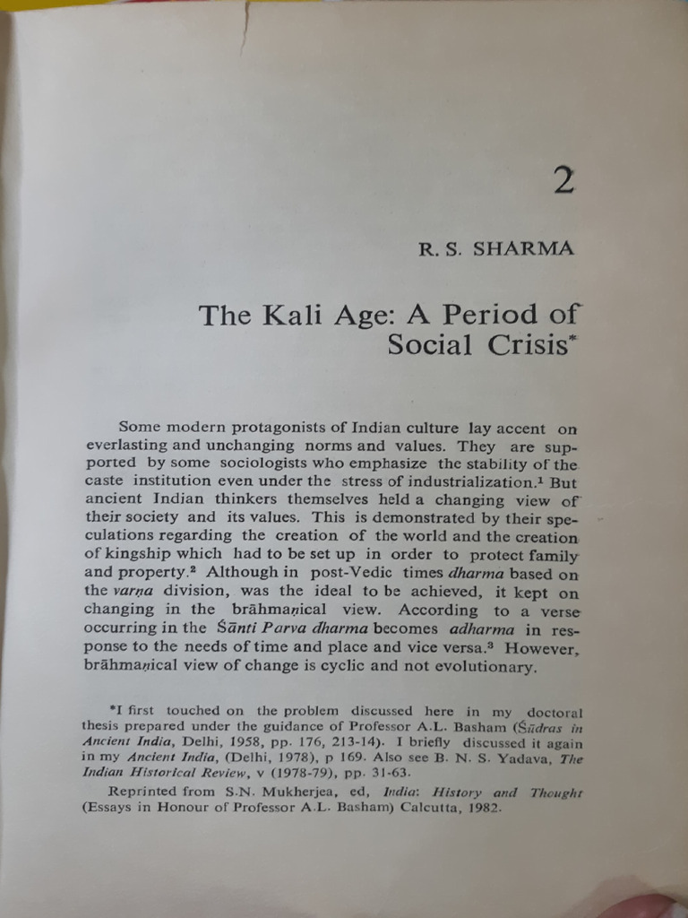 Kali Age, Rs Sharma | PDF