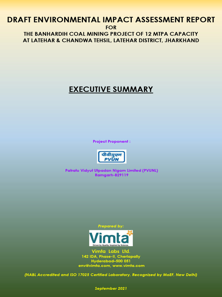 EIA Executive Summary - English | PDF EIA Executive Summary - English | PDF