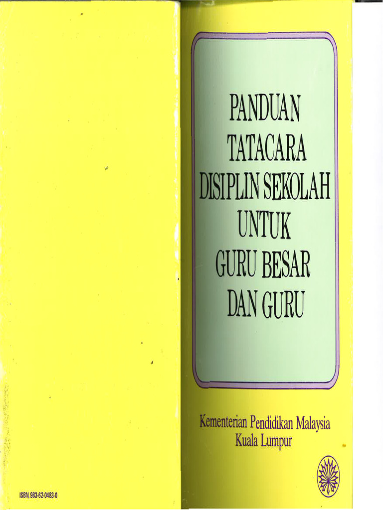 Panduan Tatacara Disiplin Sekolah (Buku Kuning) | PDF