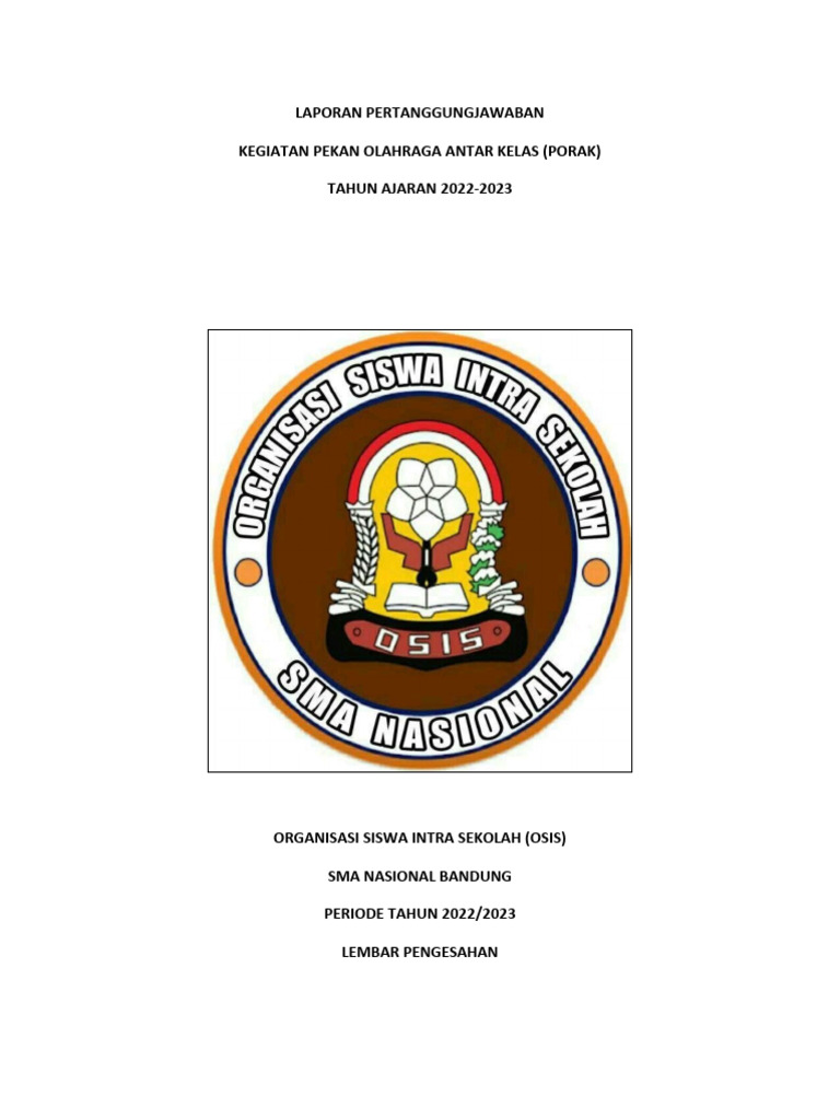 LPJ Porak Tahun Ajaran 2022-2023 | PDF