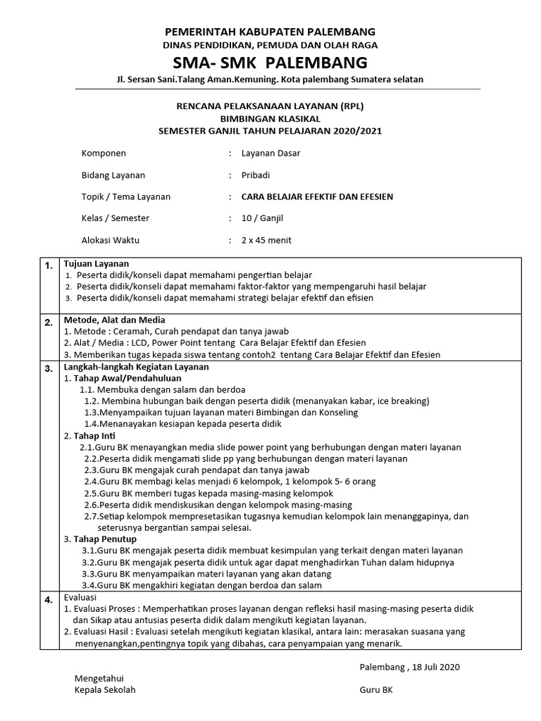 RPL - Cara Belajar Efektif Dan Efesien | PDF