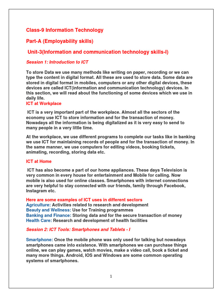 Ix-It Ict Skills | PDF