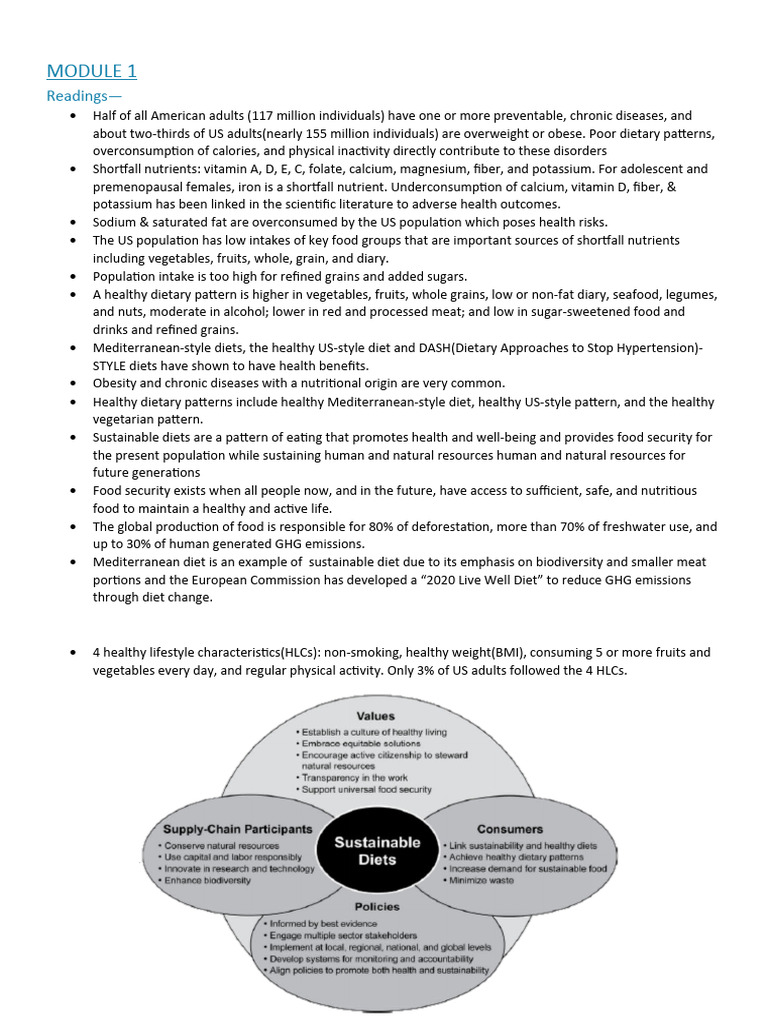 Lifestyle Medicine Notes | PDF