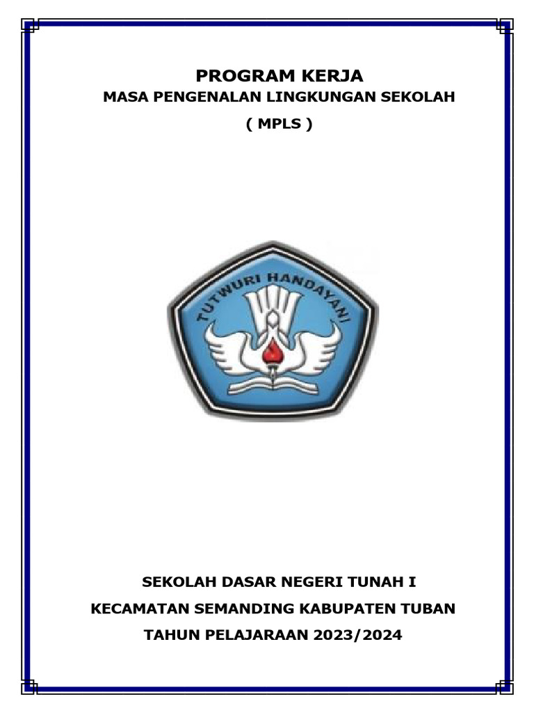 Program Kerja MPLS Kelas 1 | PDF