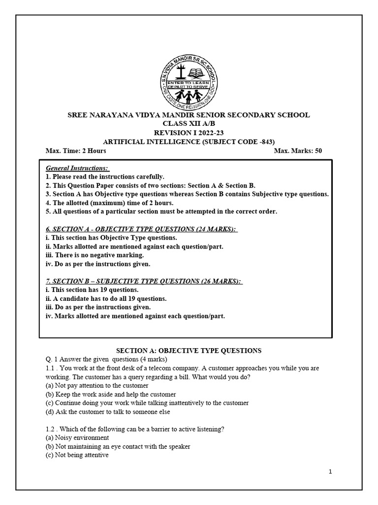 Ai Revision I Xiiab-3 | PDF