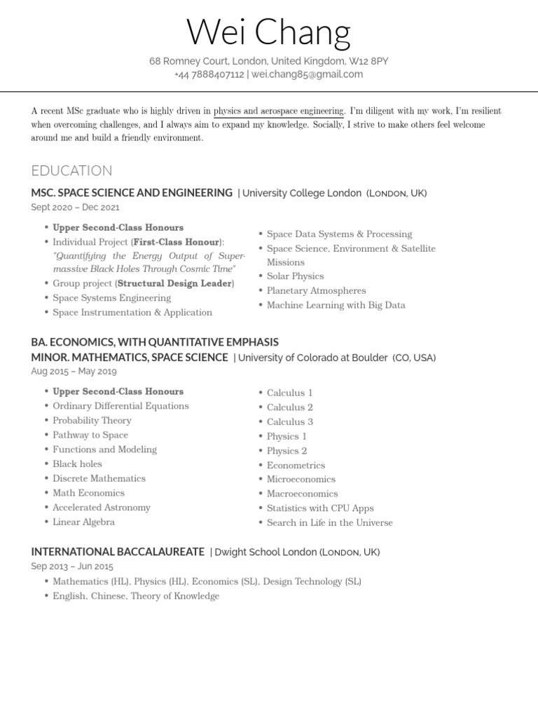 Sample Reume 5 | PDF
