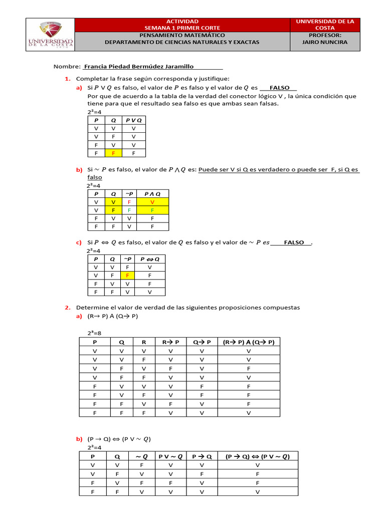Taller Semana 1 | PDF