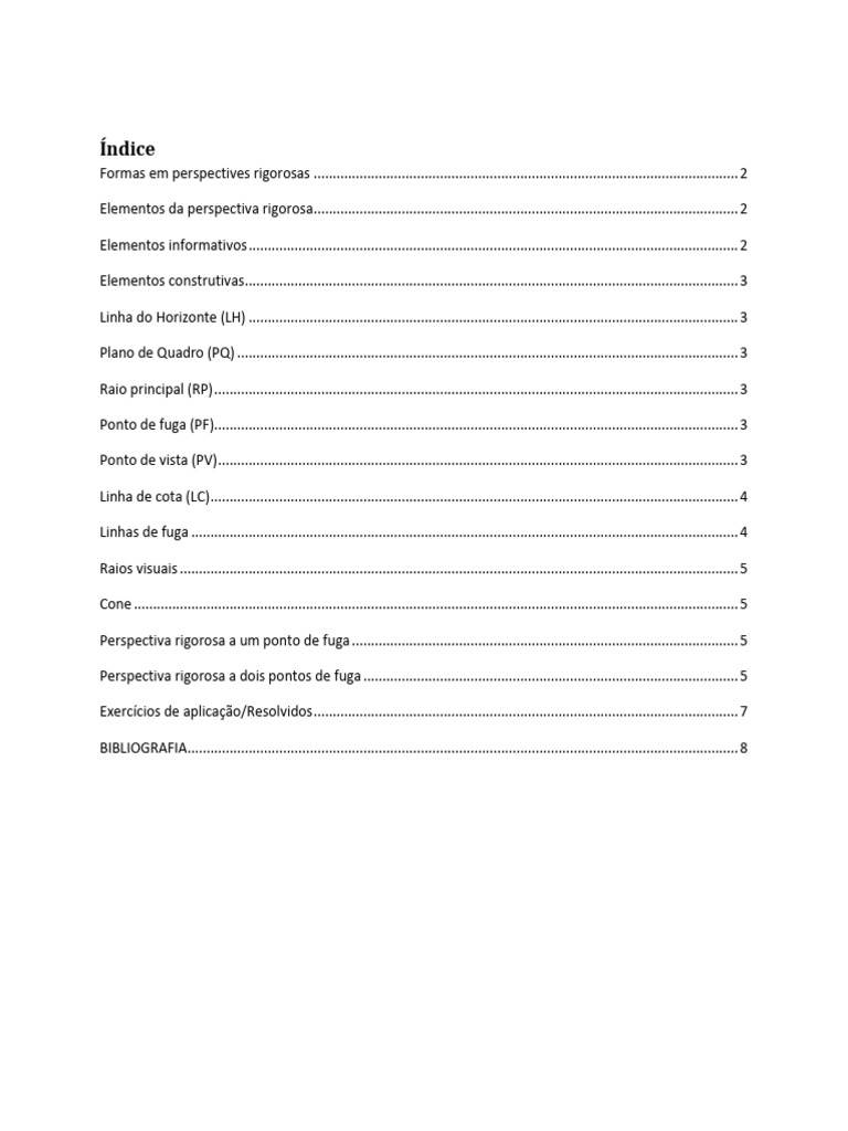 Elementos da Perspectiva Rigorosa | PDF