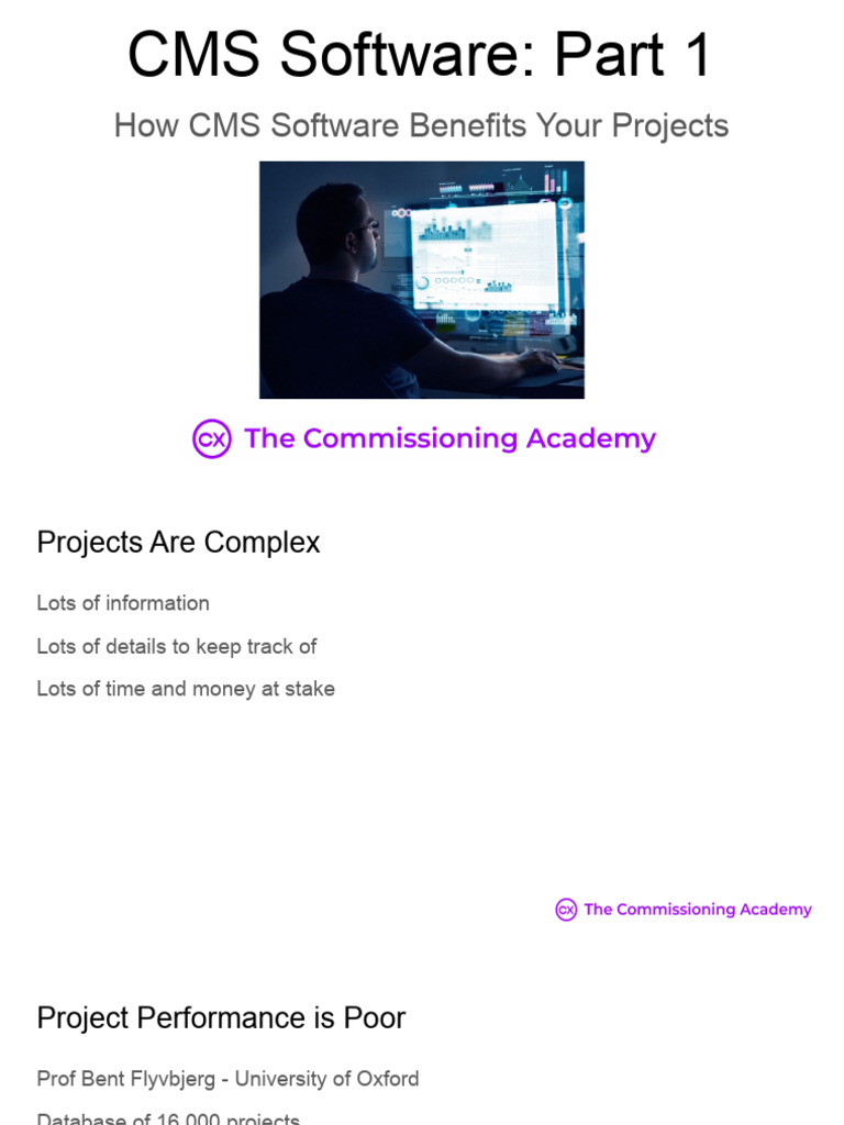 Part 1 - CMS Software Benefits | PDF