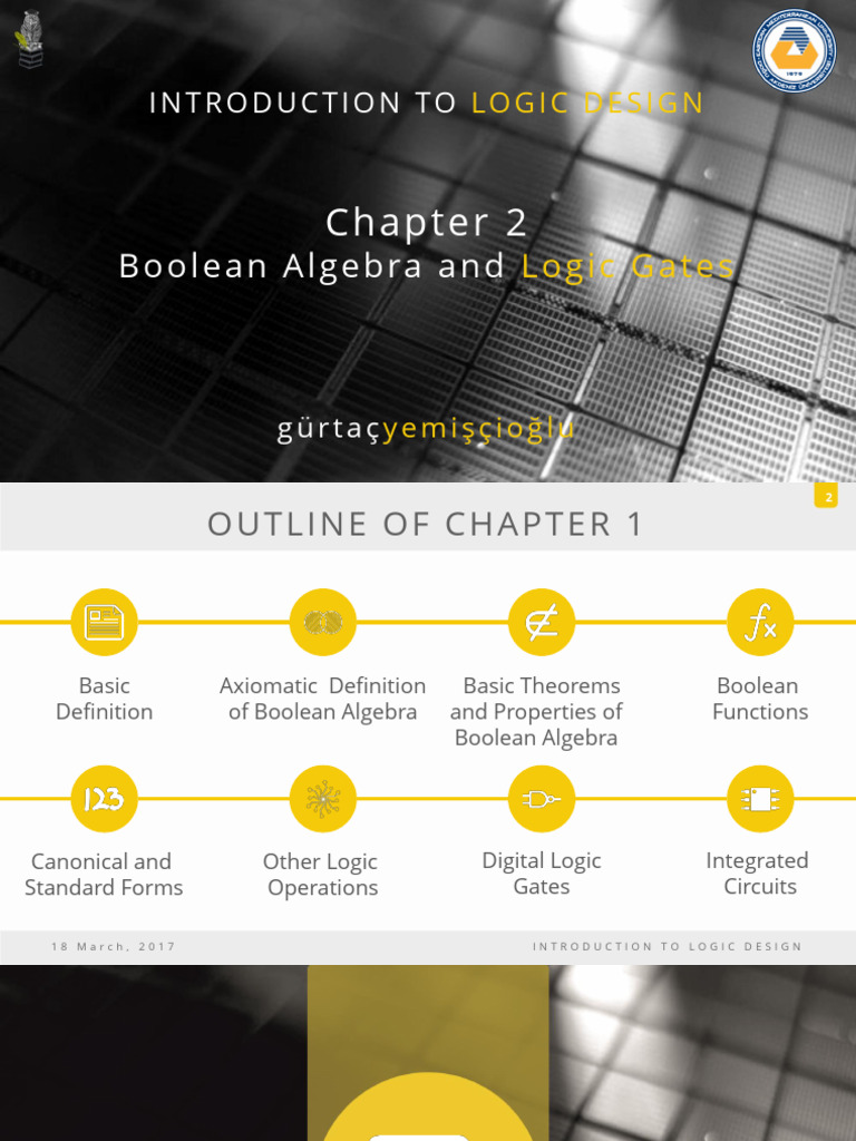 Chapter 2 Boolean Algebra and Logic Gates | PDF
