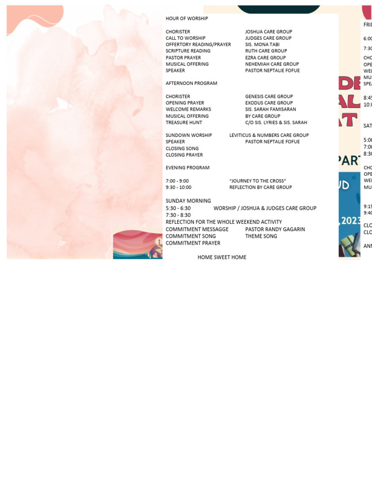 Retreat Program 2023 | PDF