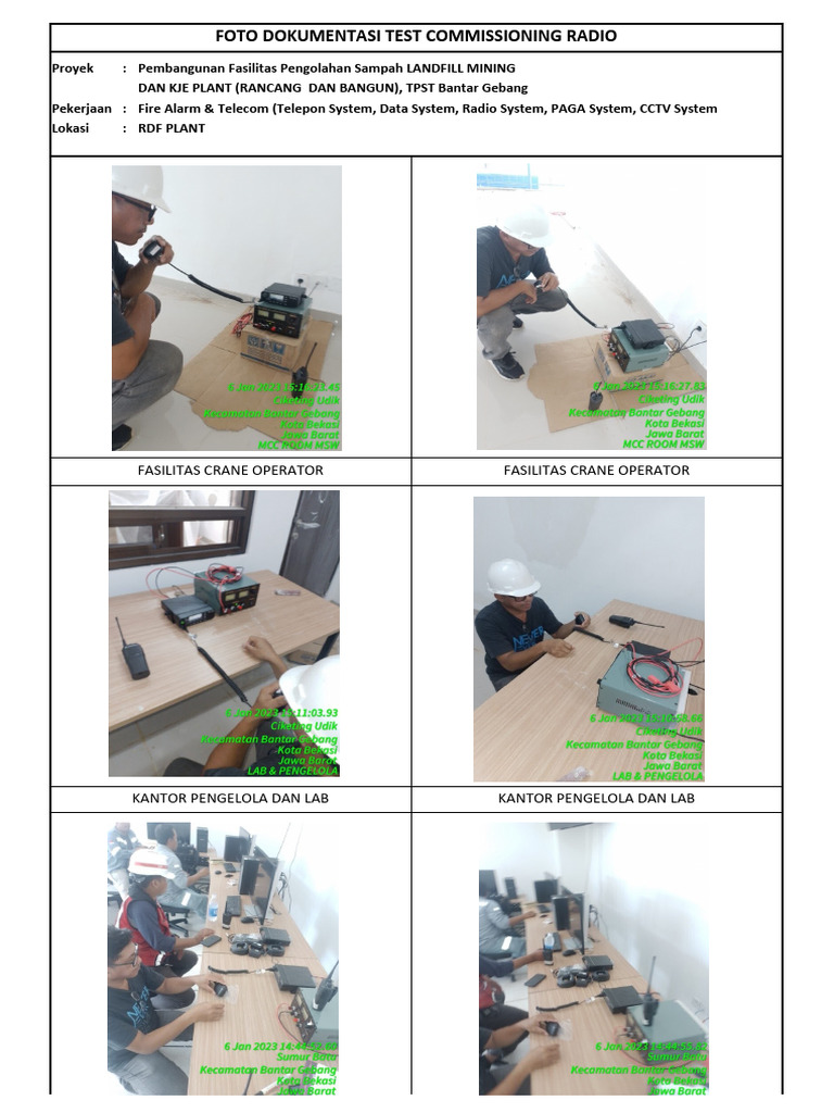 Foto Dokumentasi Test Comm Radio | PDF