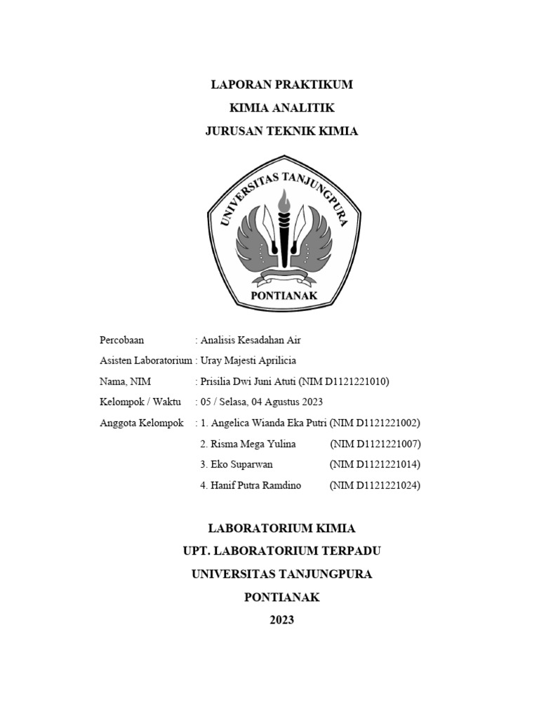 Laporan Kesadahan Air Prisilia | PDF