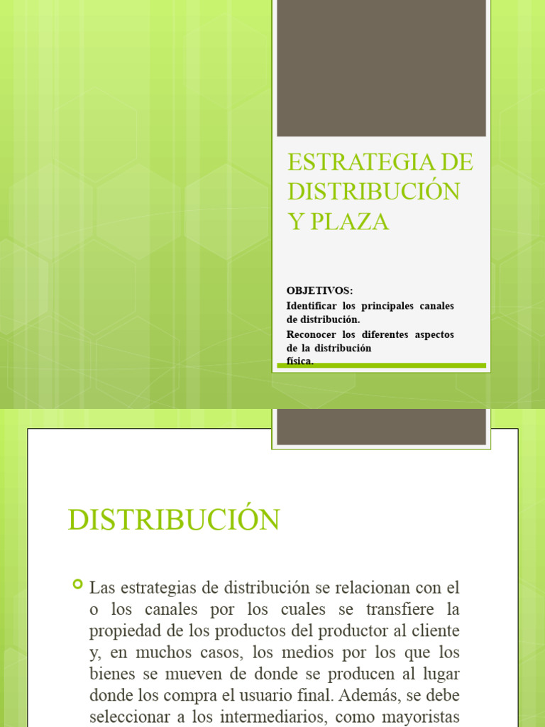 Estrategia de Distribución y Plaza | PDF